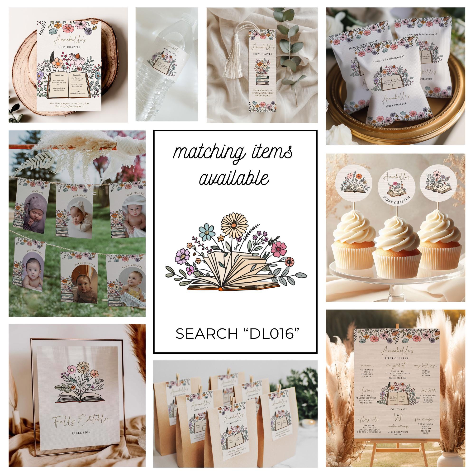 Straw Tag Template | Storybook Birthday Décor | Printable Party Tags ...
