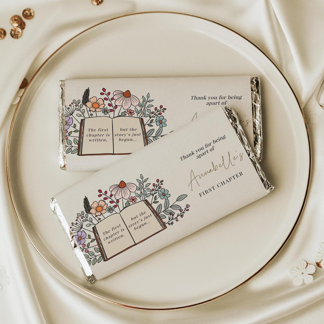 First Chapter Candy Bar Wrapper | Editable Storybook Birthday Girl ...