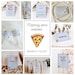 Pizza Party Food Label Template | Blue Themed Food Buffet Tent Card ...