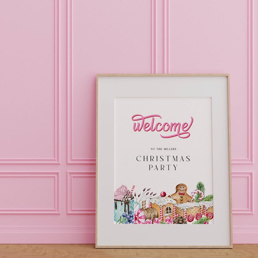 Vintage Christmas Welcome Sign | Printable Holiday Welcome Sign ...