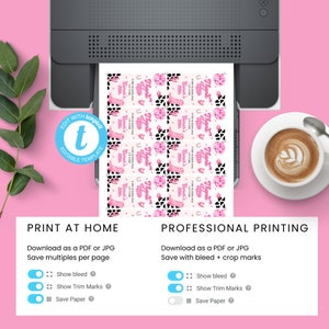 Editable Disco Cowgirl Birthday Favor Tags Template | Nashville Rodeo ...