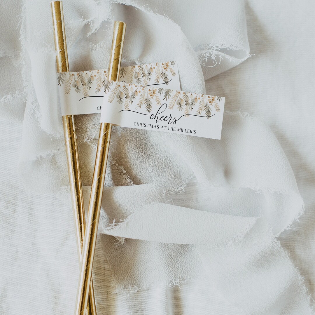 Christmas Straws Template | Custom Drinking Straw Flag Template ...