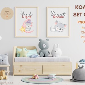 Good Night, Sweet Dream Koala Wall Art | Printable Kids Poster, Kids ...