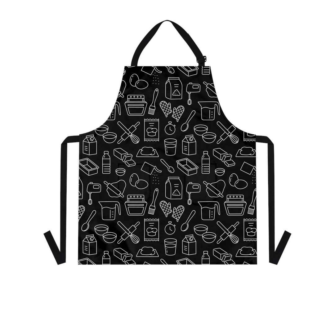 Cooking Pattern Apron, Chef Decor Design, Kitchen Apron - Etsy