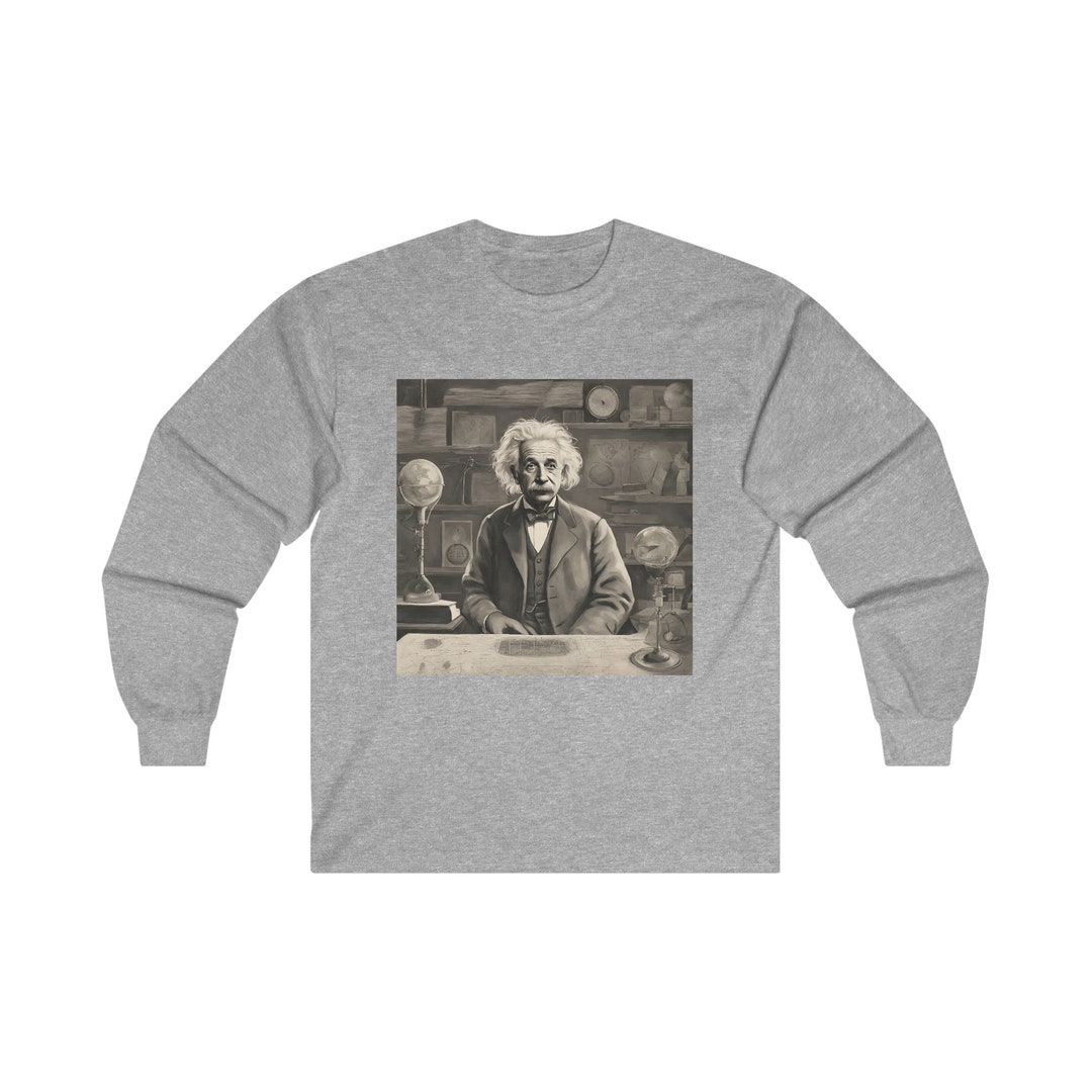 Gender-neutral Albert Einstein Shirt, Computer Science Long Sleeve ...