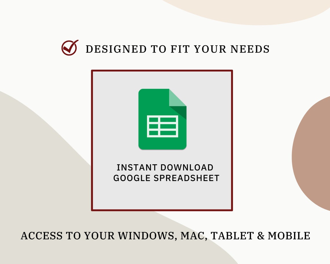 Grocery List Editable Google Sheets Template Printable Shopping List ...