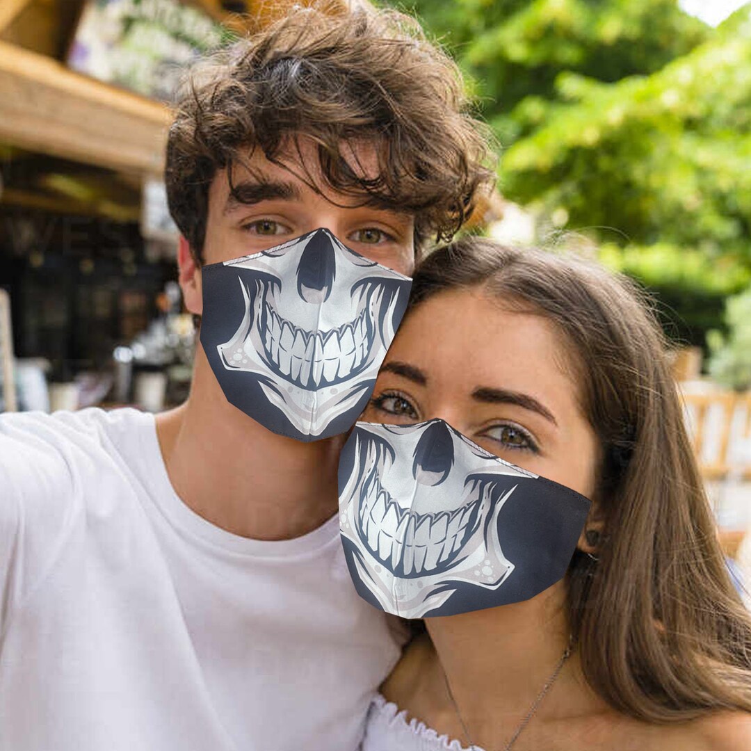 Skull Design Light Weight Face Mask Pack of 3 Pcs or 5 Pcs. - Etsy