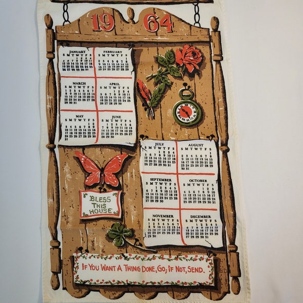 1964 Calendar - Etsy