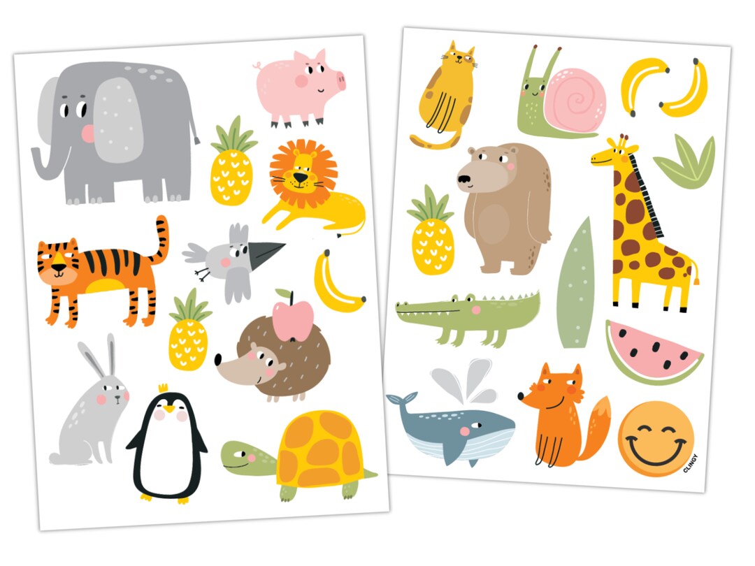 Animal Adventures Window Clings - Etsy