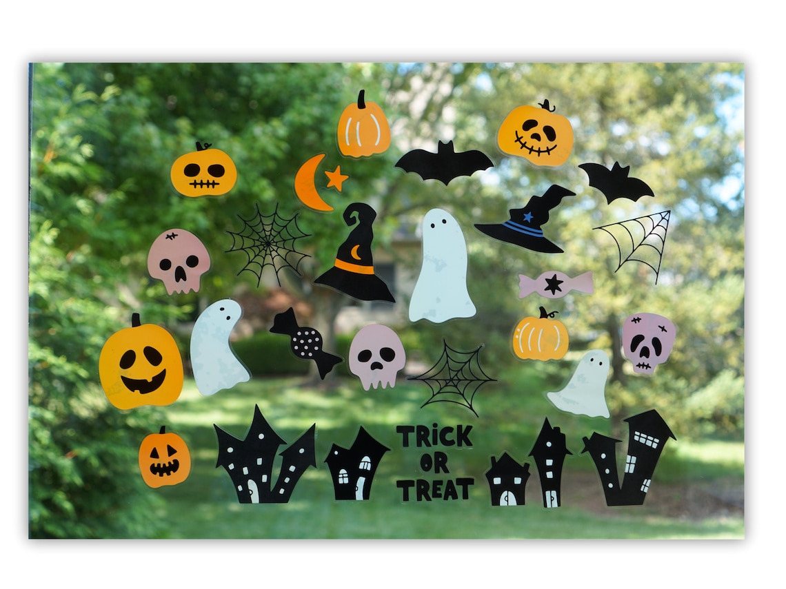 Spooky Halloween Window Clings - Etsy