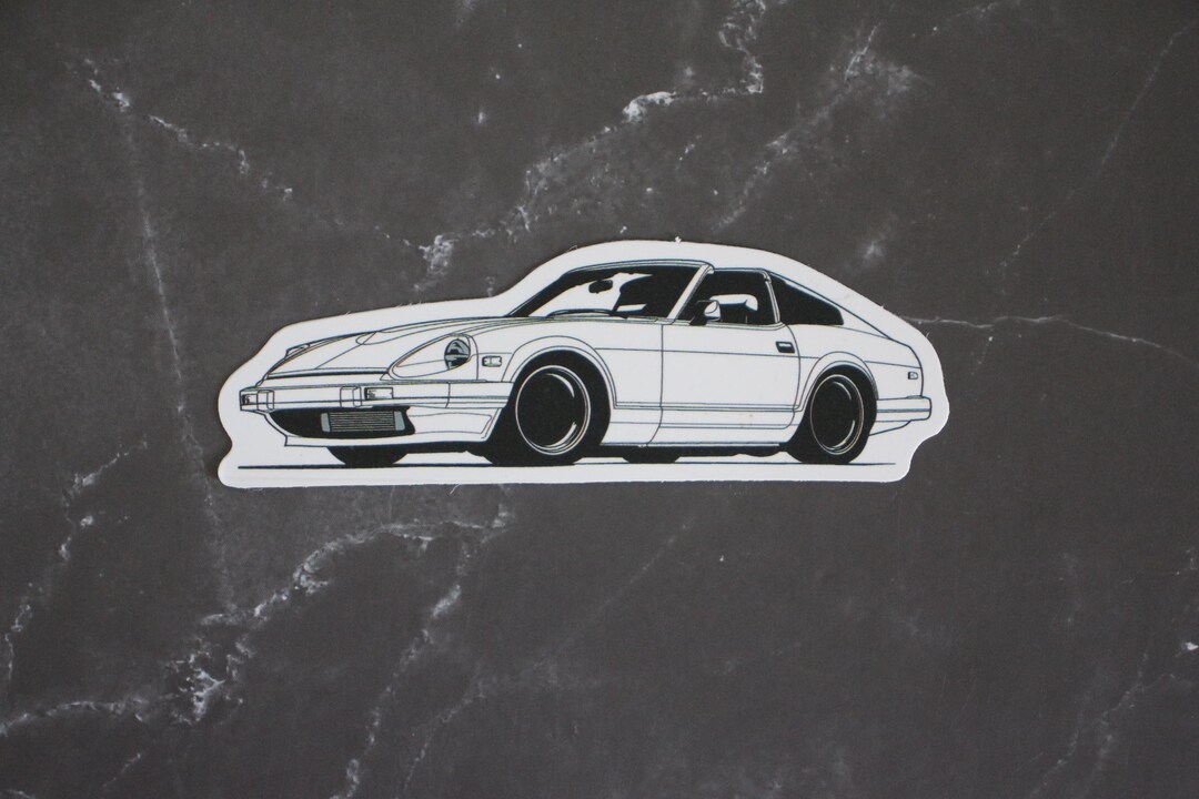 White Nissan Fairlady 240Z Sticker | Classic JDM Car Decal Waterproof ...