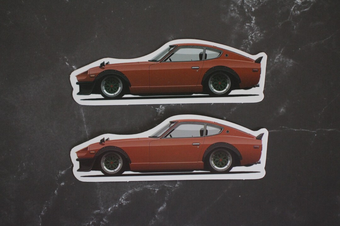 Vintage Burnt Orange Nissan Fairlady 240Z Sticker | Classic JDM Car ...