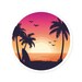 Beach Sunset Round Stickers, Indooroutdoor - Etsy