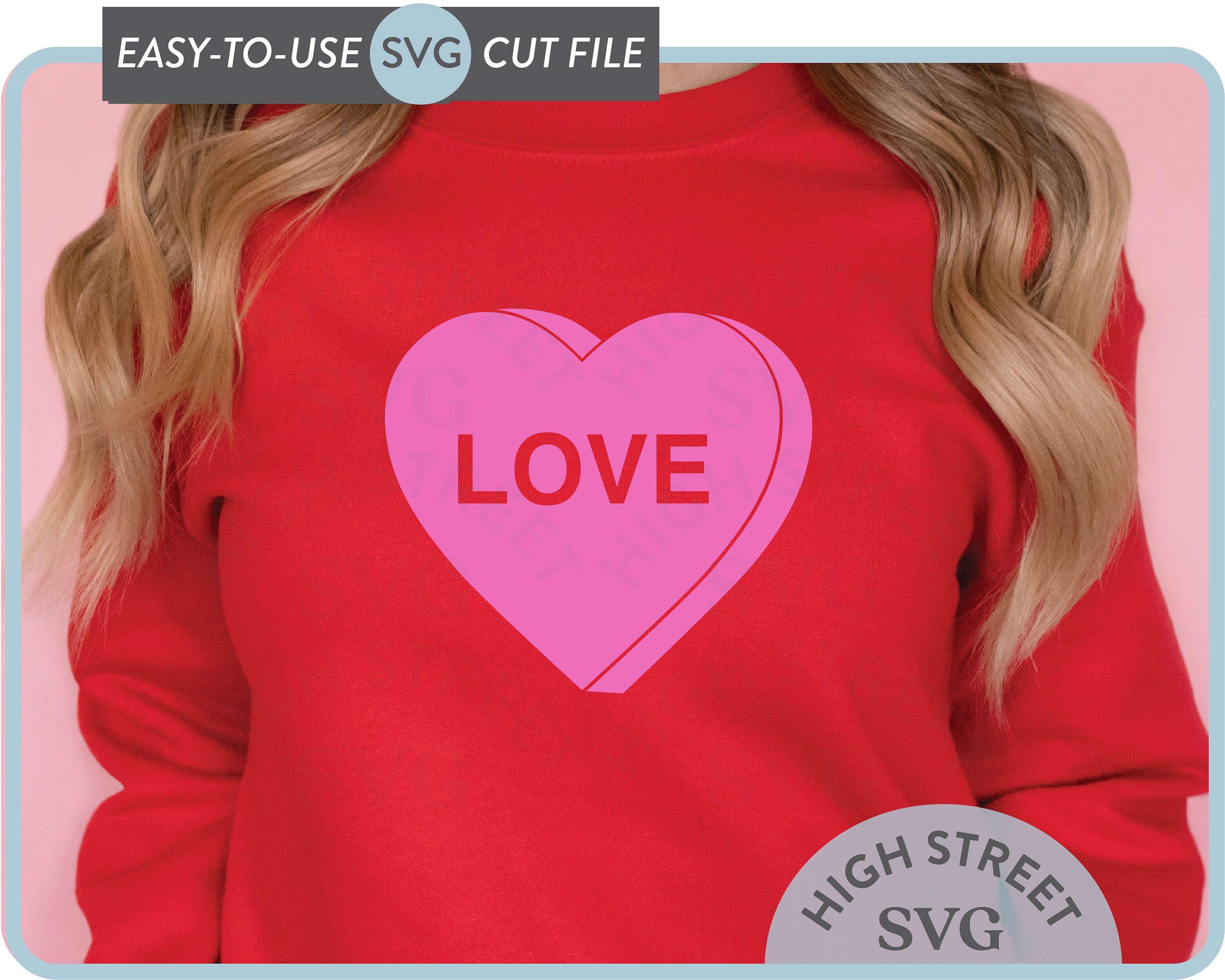Candy Heart Svg Bundle Heart Love Svg Files for Cricut Cute - Etsy