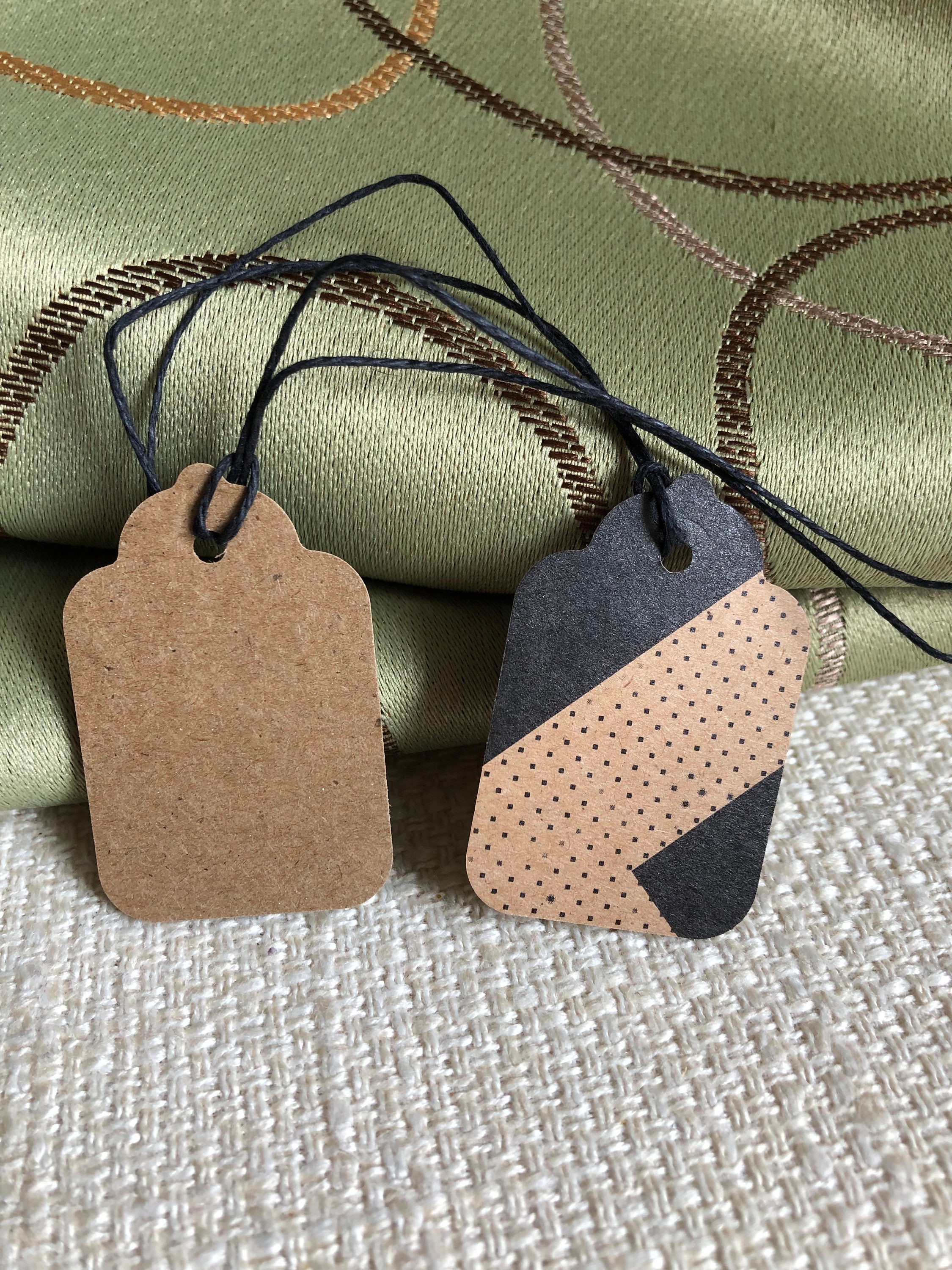 Pkg of 15 Price Tags / Gift Tags / Hang Tags, Blank Back Side, Pattern ...