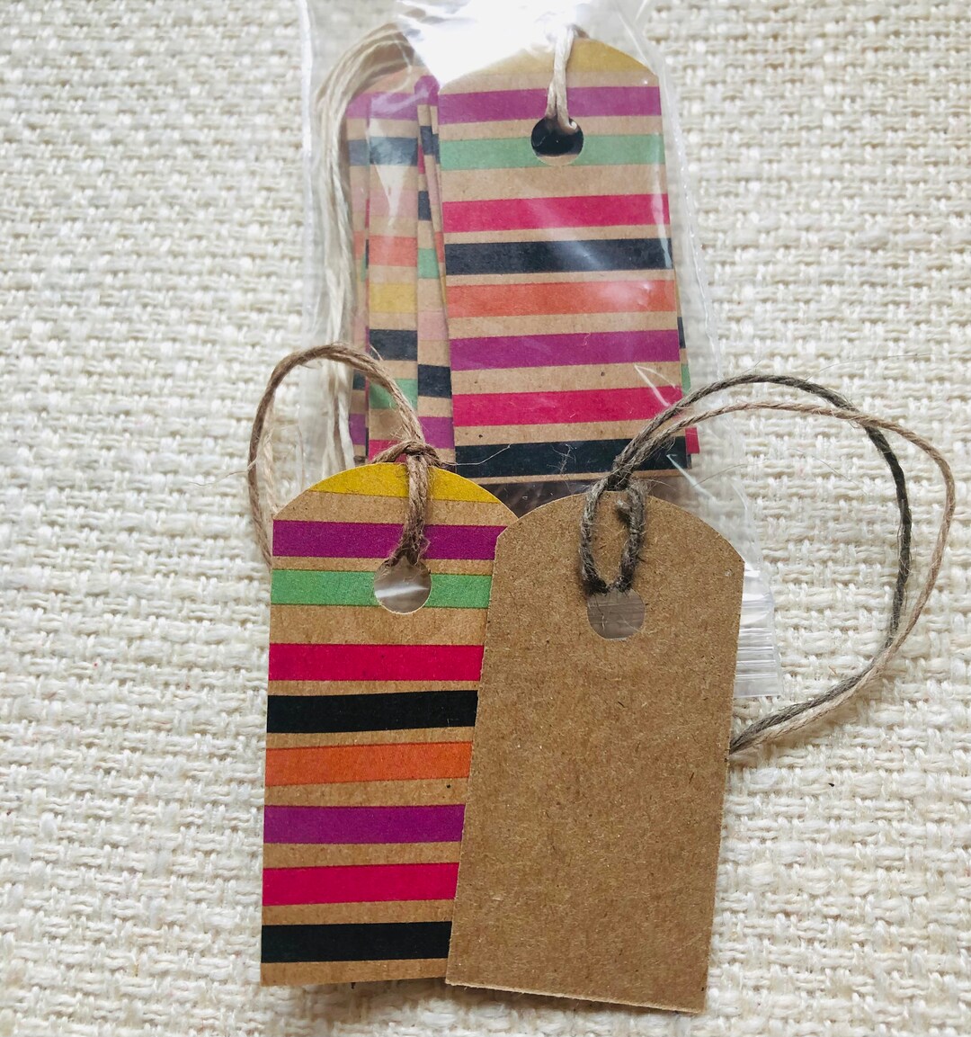 Pkg of 15 Price Tags / Gift Tags / Hang Tags, 2-sided, Multi-color ...