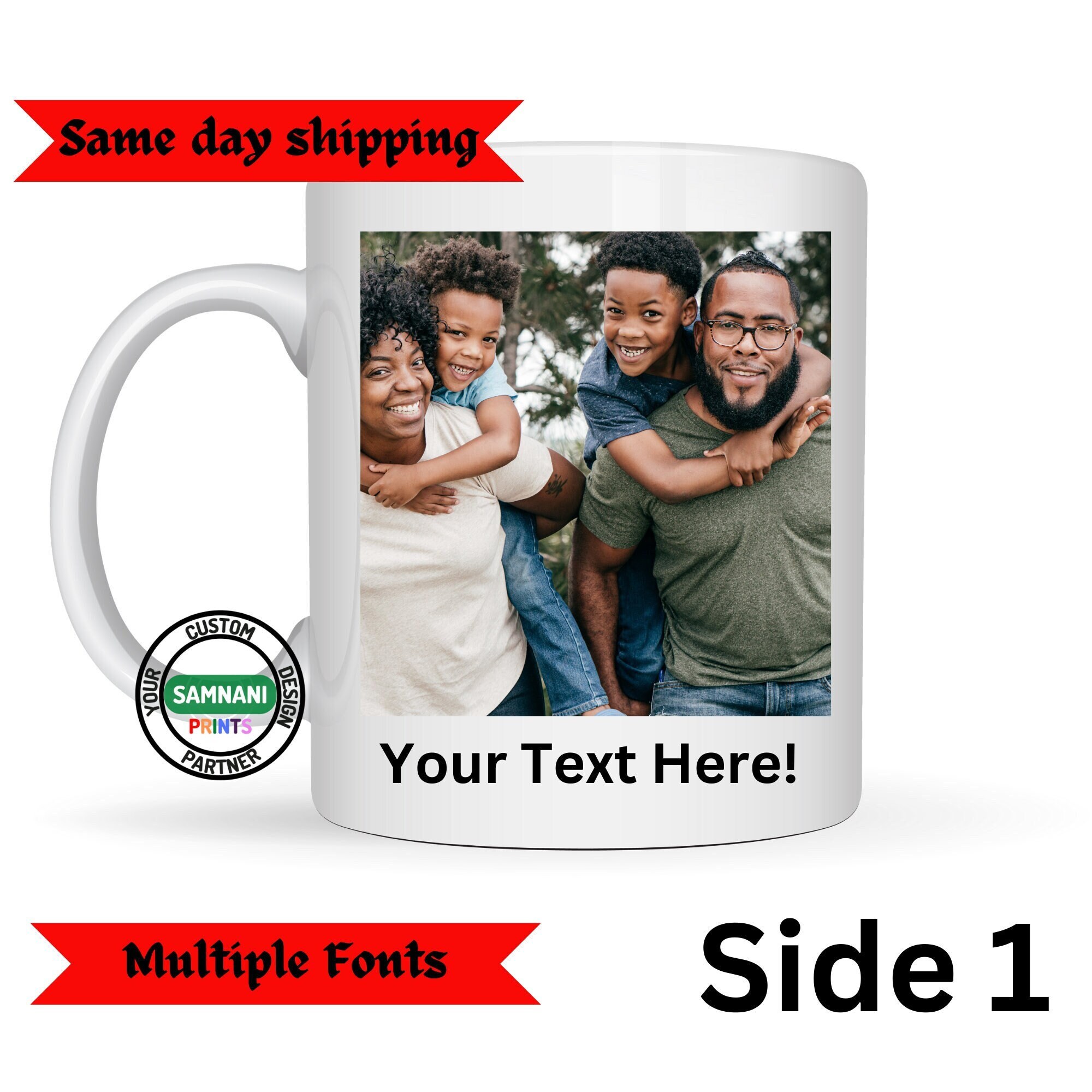 Personalized Photo Mug With Text Personalized Photo Mugs for Cheap Etsy ...