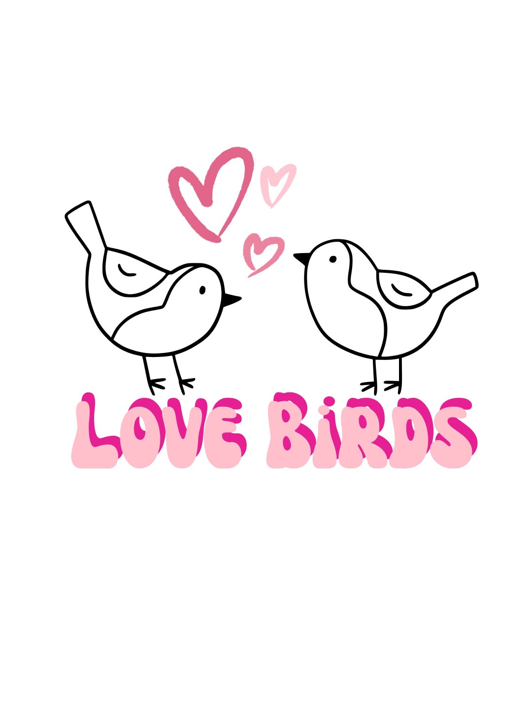 Retro Love Birds Valentine's Day Png/sublimation Digital Download ...