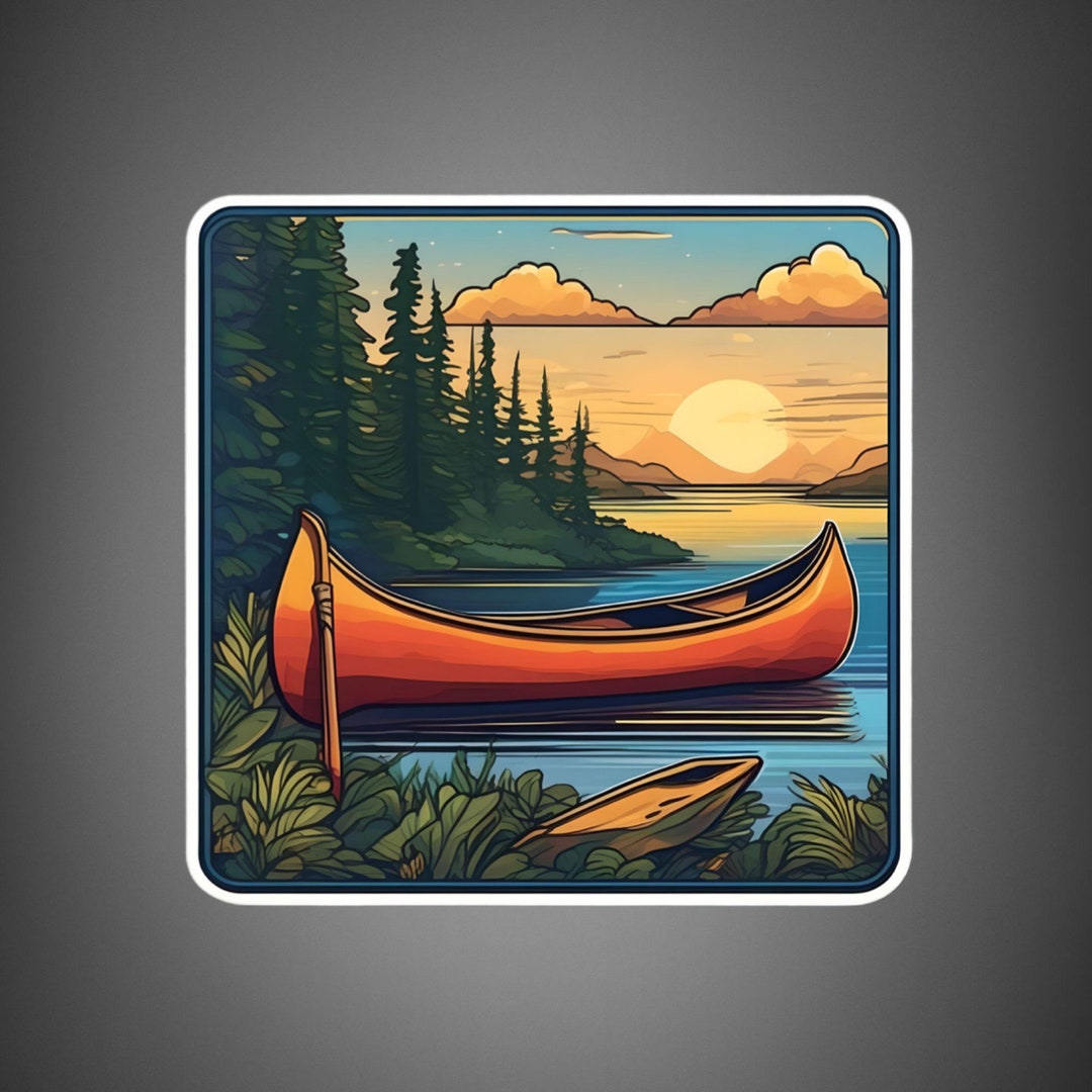Kayak Adventure Vinyl Sticker Canoeing Watercraft Decal, Outdoor ...