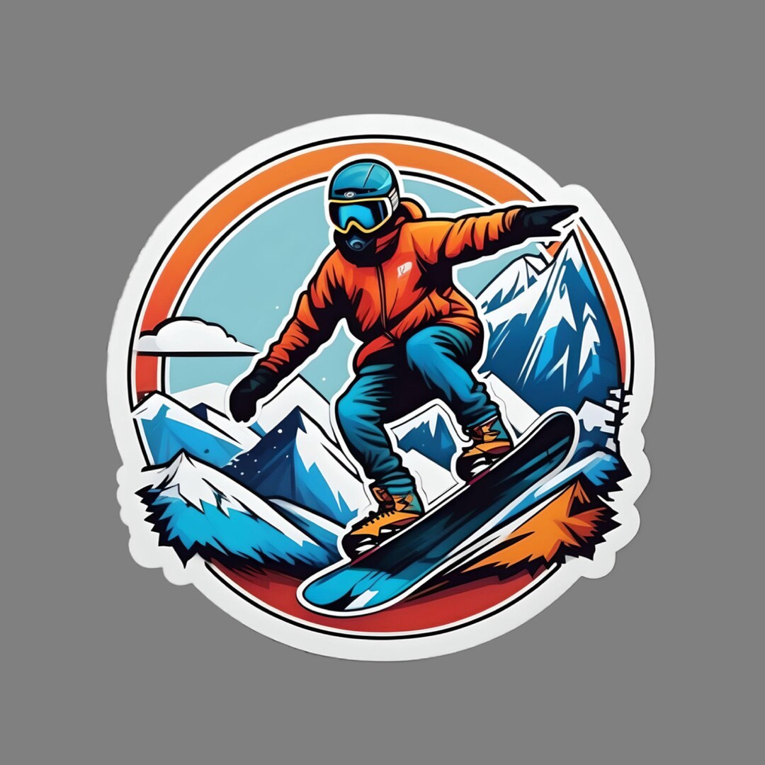 Mountain Shred: Snowboard Vinyl Sticker for Gear & Gadgets - Etsy