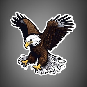 Majestic Bald Eagle Vinyl Sticker Nature and Wildlife Decal - Etsy