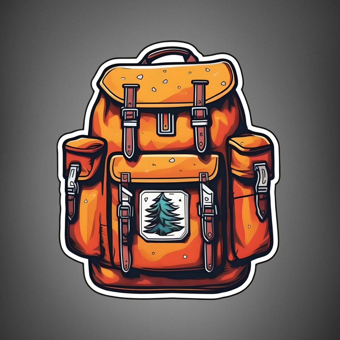 Trailblazer Backpack Sticker - Outdoor Adventure Vinyl Decal, Hiking ...