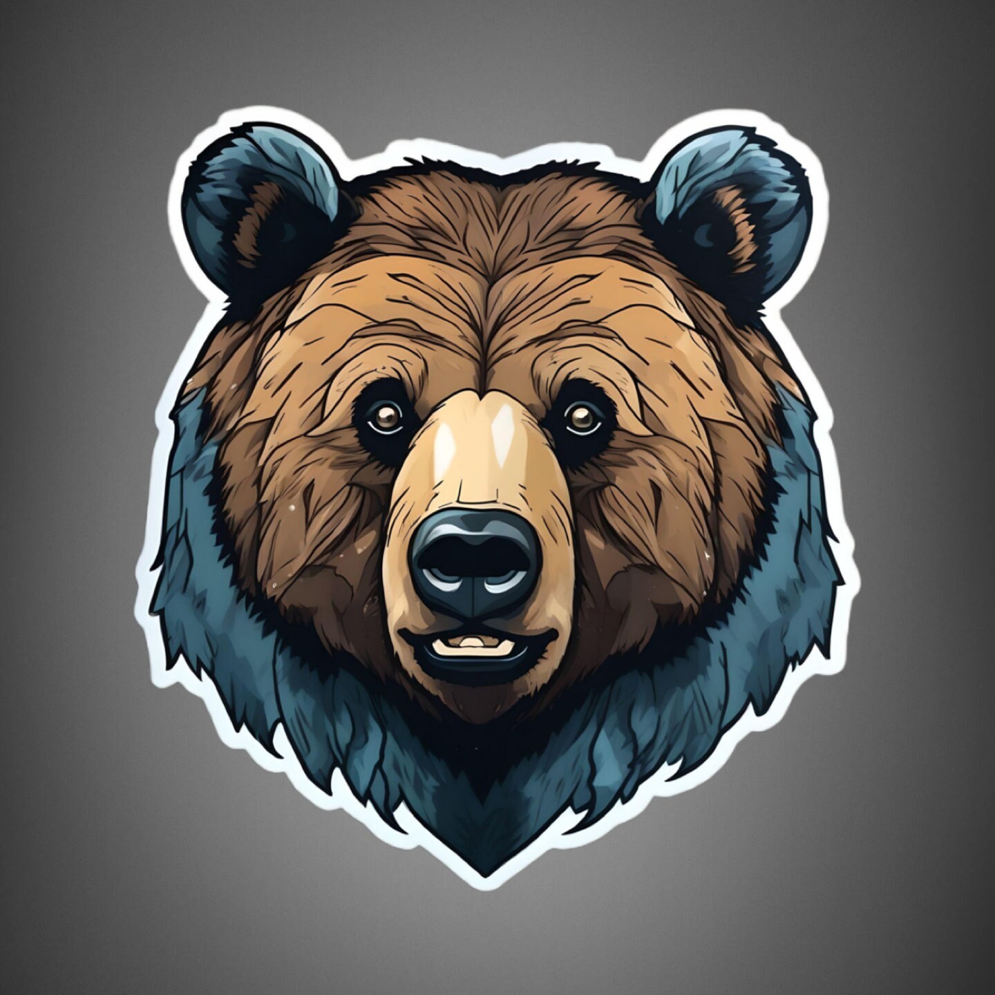 Cute Bear Sticker Waterproof Vinyl Decal for Laptops, Water Bottles ...