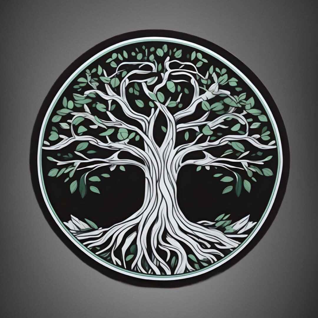 Whimsical Tree Silhouette Sticker Nature-inspired Vinyl Decal, Forest ...