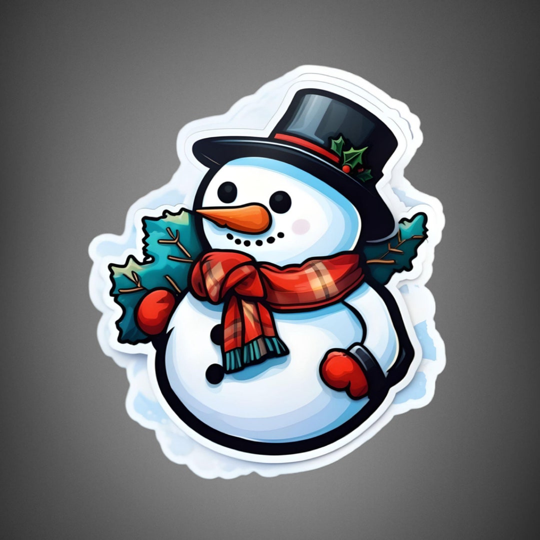 Frosty the Snowman Sticker Winter Wonderland Vinyl Decal, Holiday ...