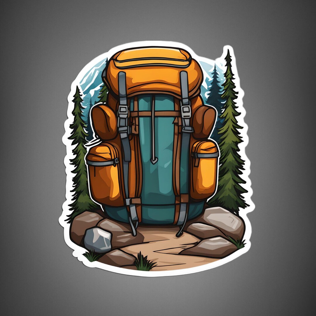 Adventure-ready Backpack Sticker Outdoor Enthusiast Vinyl - Etsy