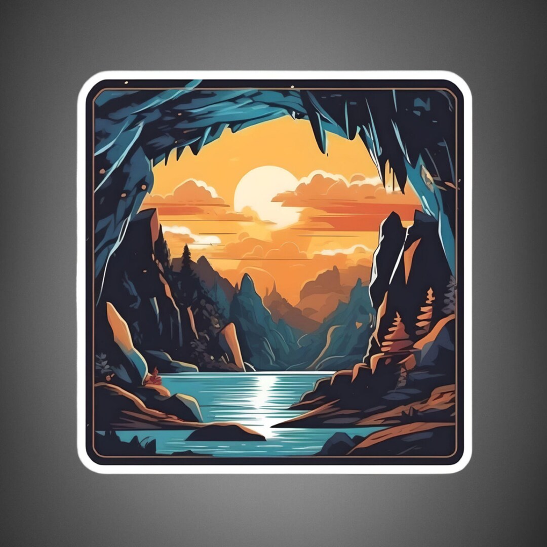 Enchanting Cave Exploration Sticker Speleology Vinyl Decal, Cave Diver ...