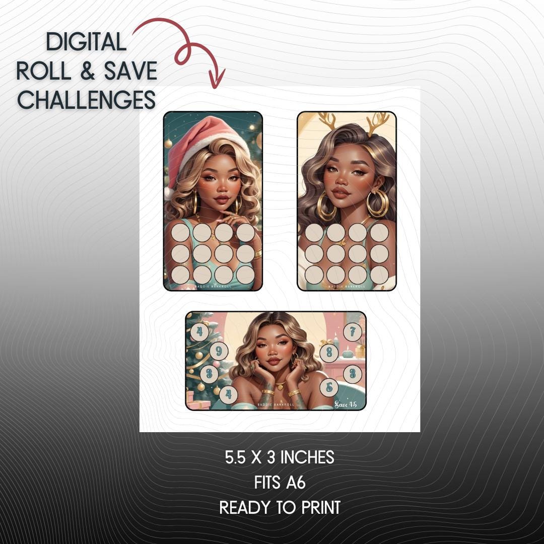 Pastel Winter Baddies Roll and Save 43 Digital Download Saving ...