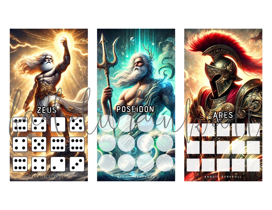 Greek Gods | Digital Download | Saving Challenge Set of 3 | Printable ...