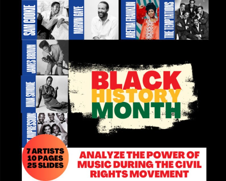 Civil Rights Movement Middle School Classroom Activities Song Analysis ...