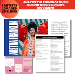 Civil Rights Movement Middle School Classroom Activities Song Analysis ...