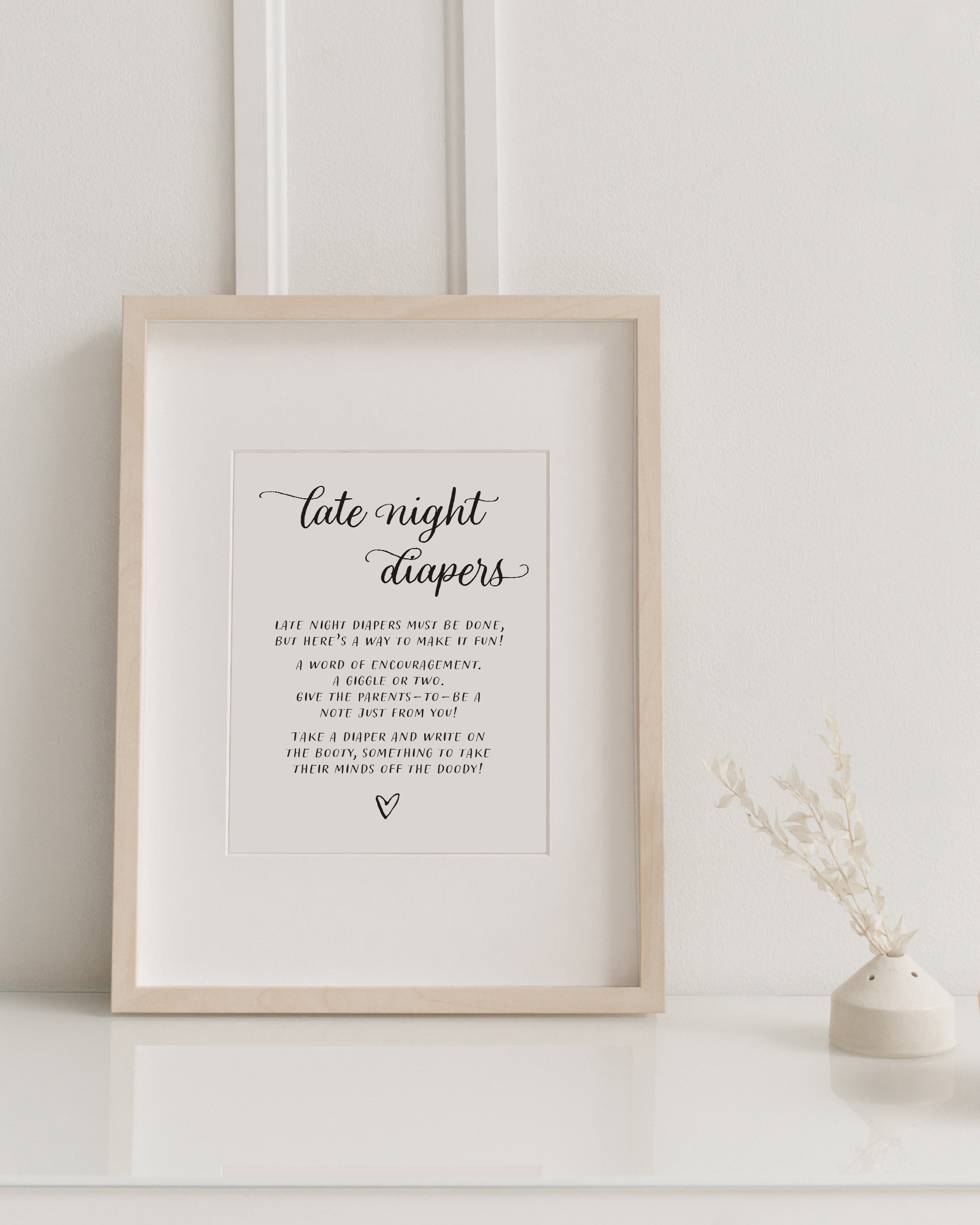 Late Night Diapers - Baby Shower Game - Etsy