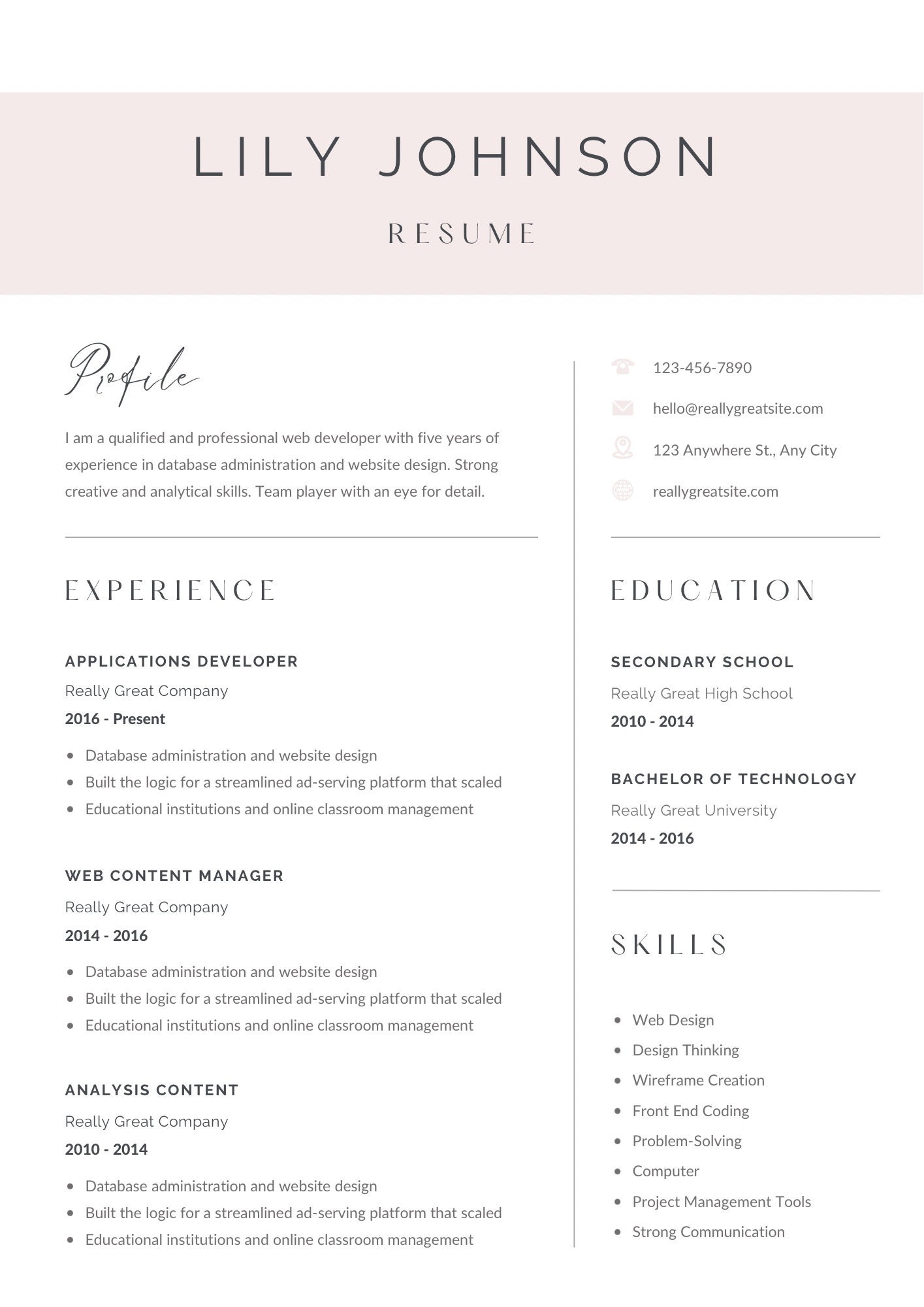Aesthetic Resume Template and Cover Letter Duo! - Etsy