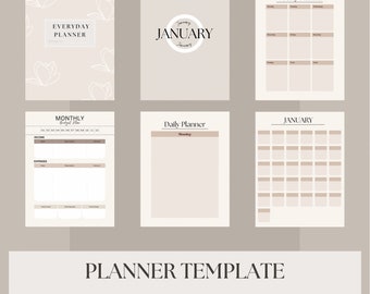 Neutral Aesthetic Planner - Etsy