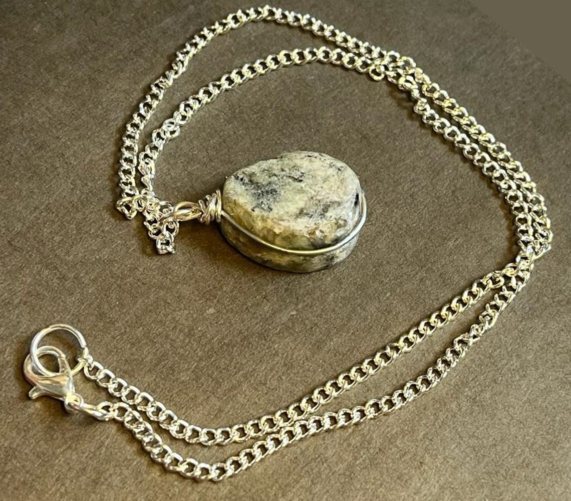 Moss Agate Chain Necklace - Etsy UK