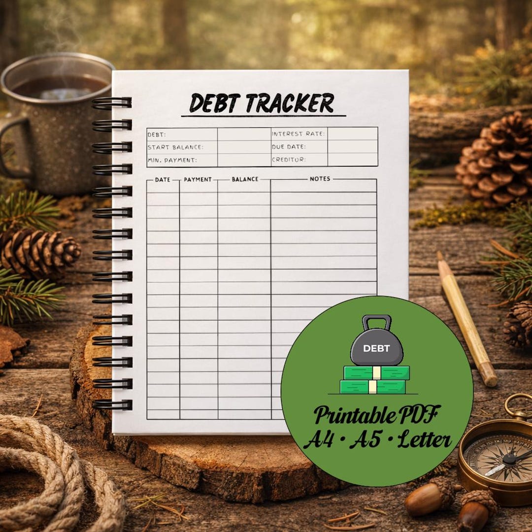 Debt Tracker Printable PDF | Payoff Planner Worksheet | Snowball ...