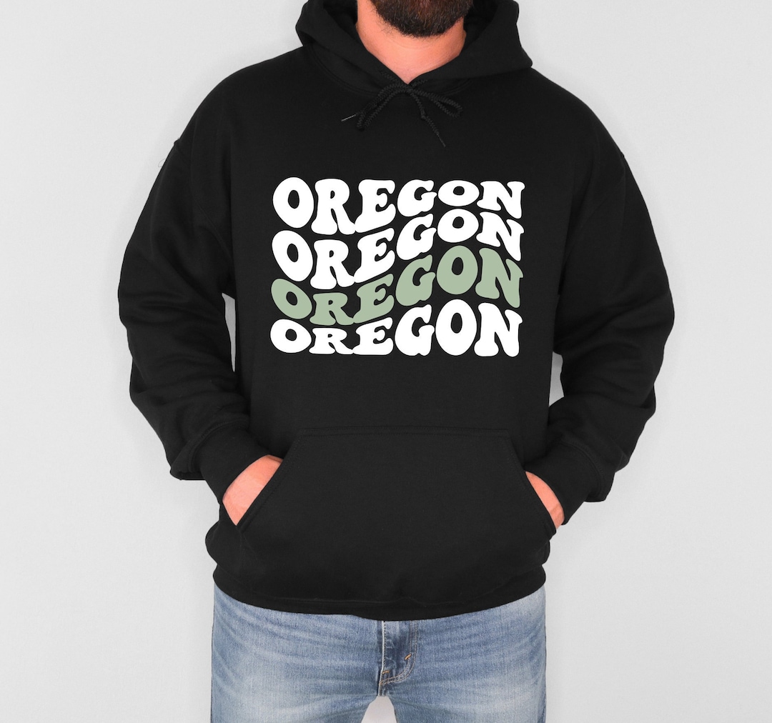 Retro Oregon Hoodie Gift for Oregonian Nature Lover Camping Hiking ...
