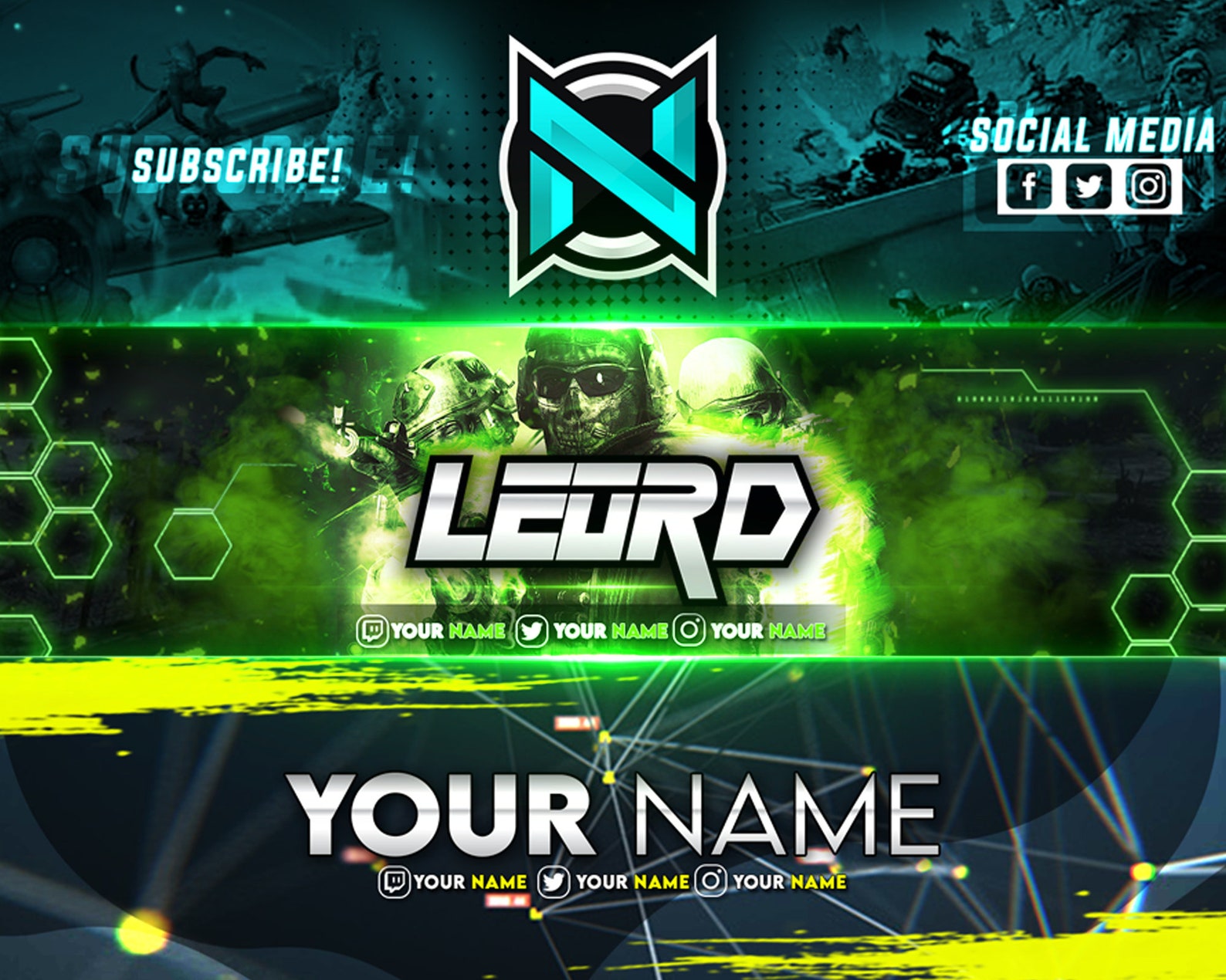 I Will Design a Youtube Banner, Gaming, Twitch and Twitter Banner - Etsy