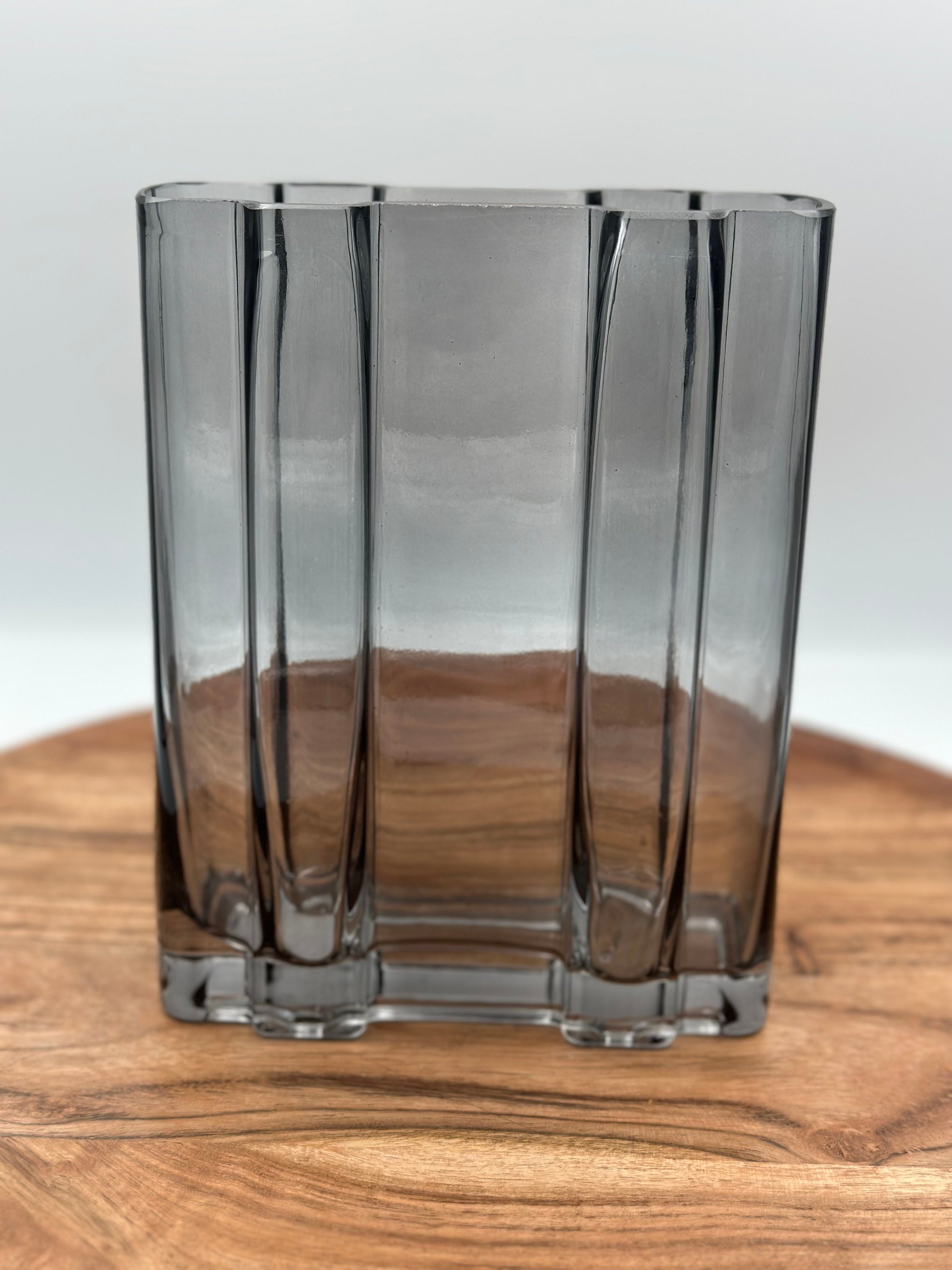 Grey/blue Glass Vase - Etsy