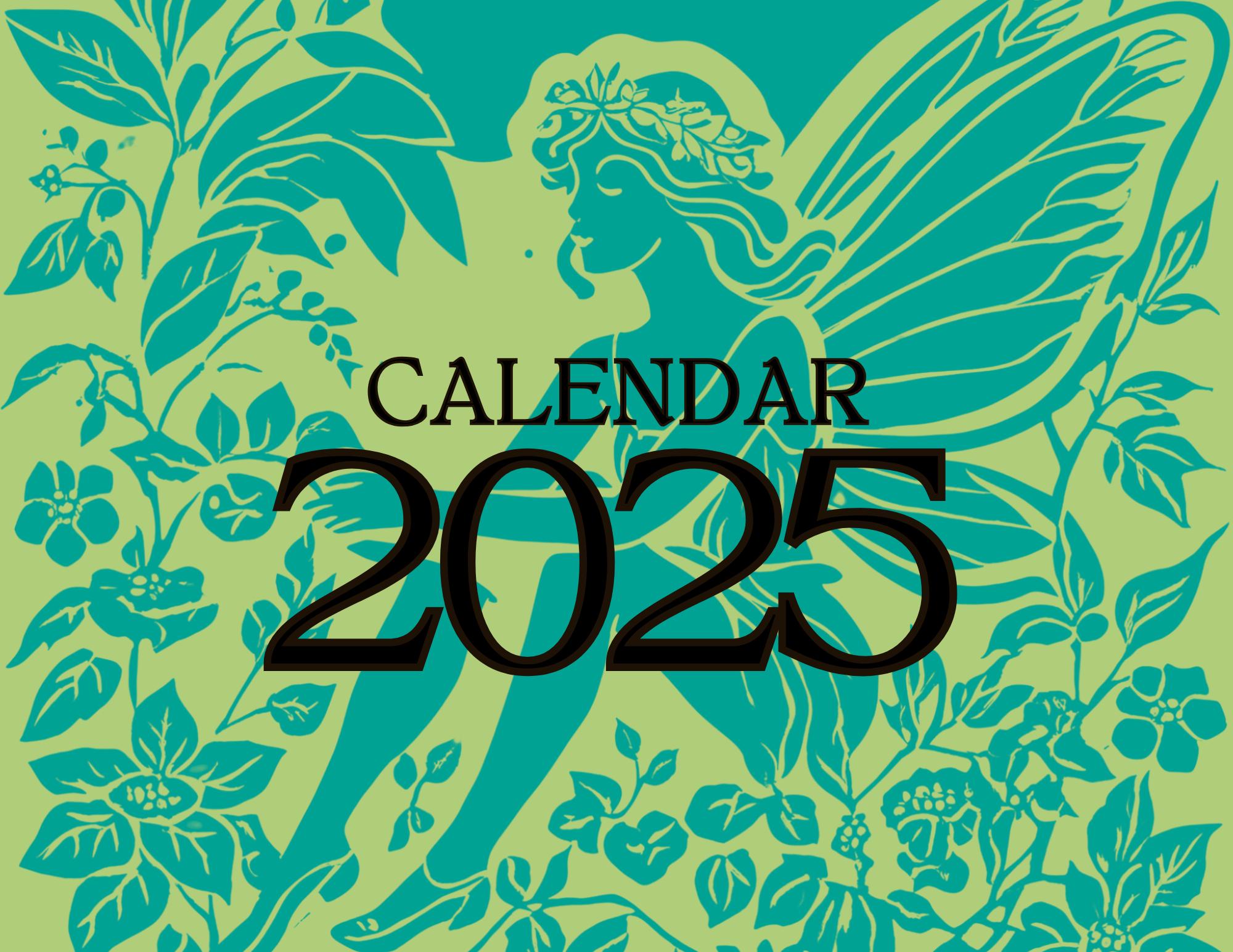 2025 Silhouette Fairy Calendar, A4, Letter Size, Fantasy Art Monthly ...