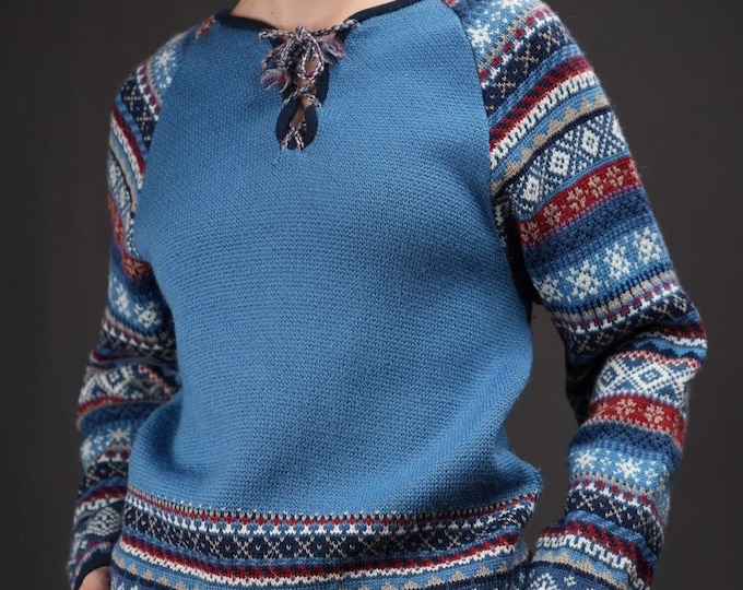 Kootenay Canadian Wool Sweater With Knitted Pattern | Made in Canada - Etsy