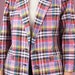 Stunning Pure Silk Blazer Jacket With Colorful Check Pattern | Women's ...