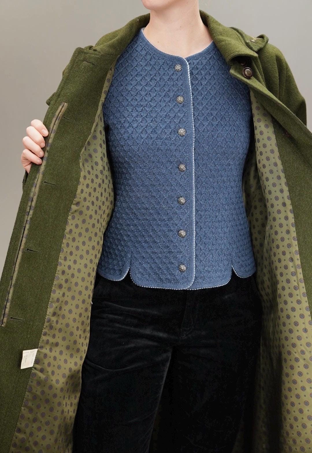 Traditional Bavarian Cardigan With Intricate Knit-pattern | Vintage ...