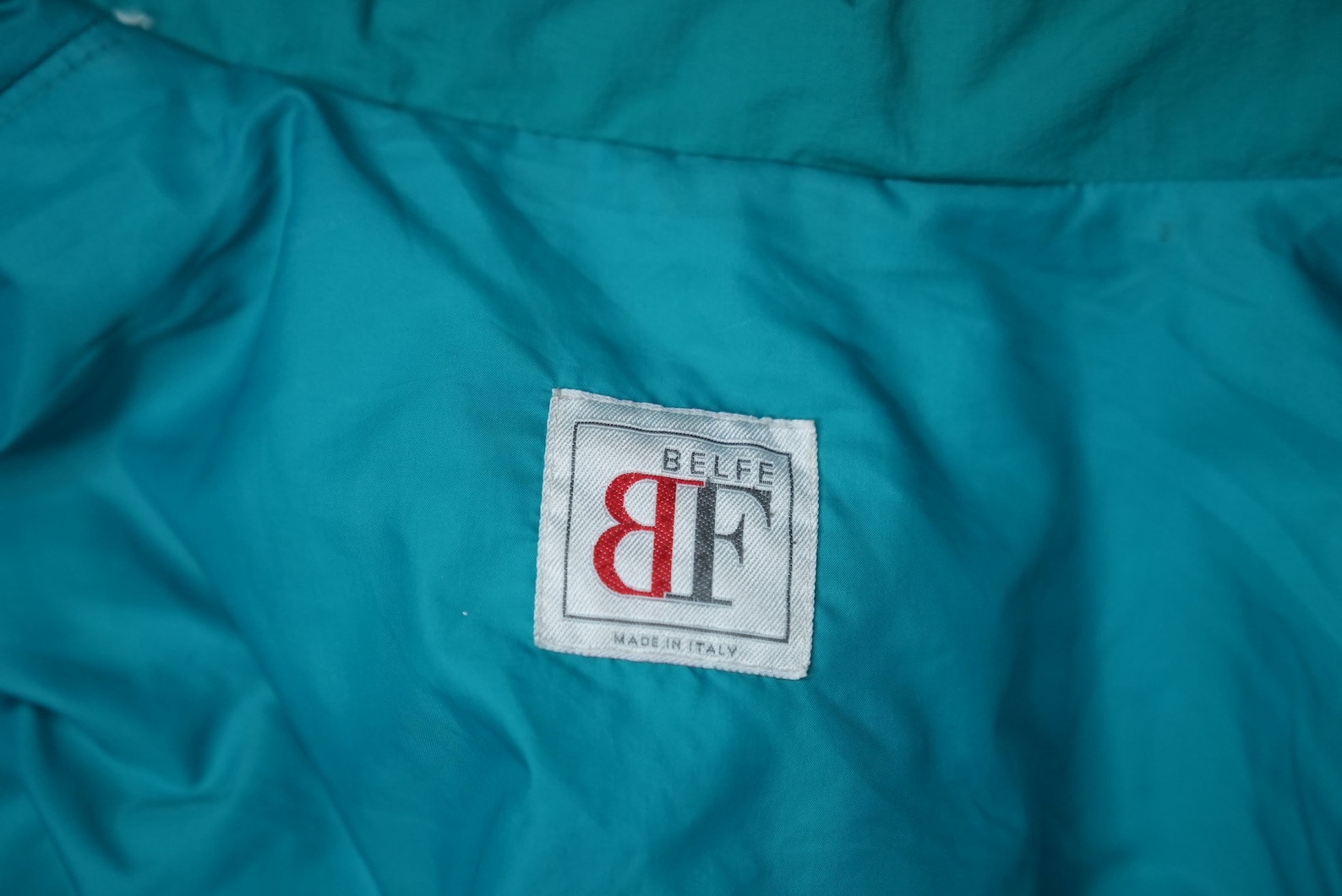 Belfe Vintage Puffer Skiing Jacket | Real Down Coat Turquoise | Made in ...