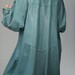 Vintage Bell-shaped Leather Coat in Turquoise Blue | Women's Vintage ...