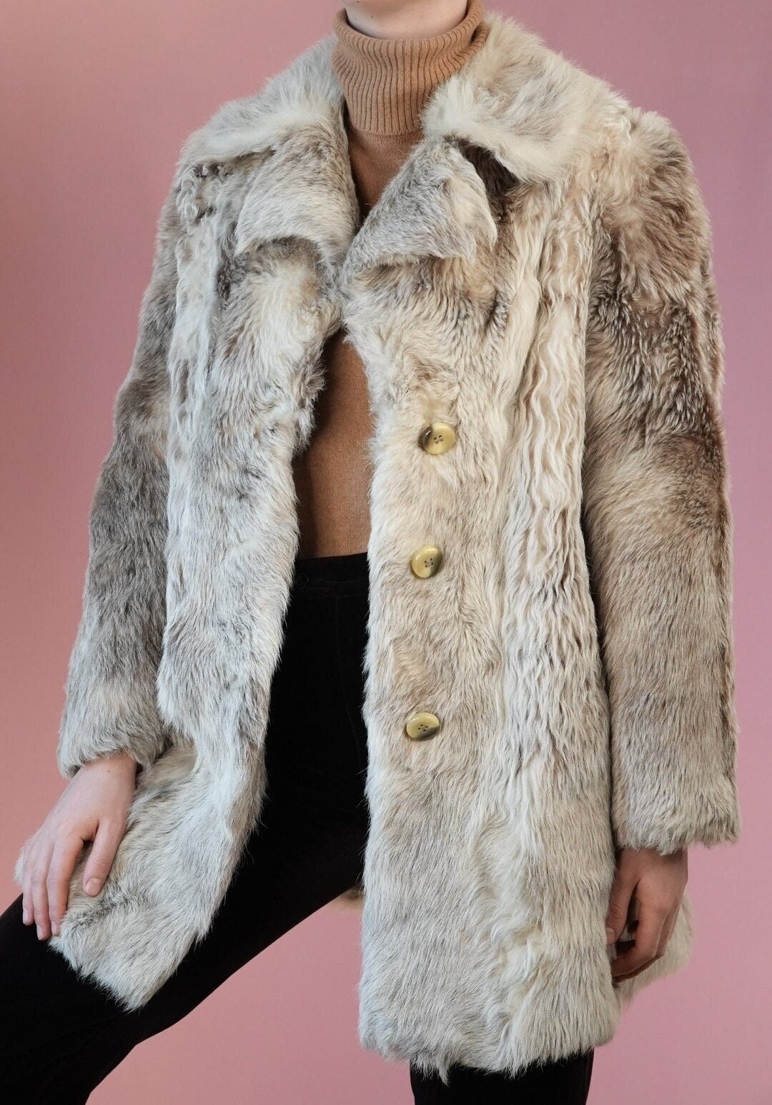 Vintage Women's Fur Coat | 1970s, Made in Italy - Etsy